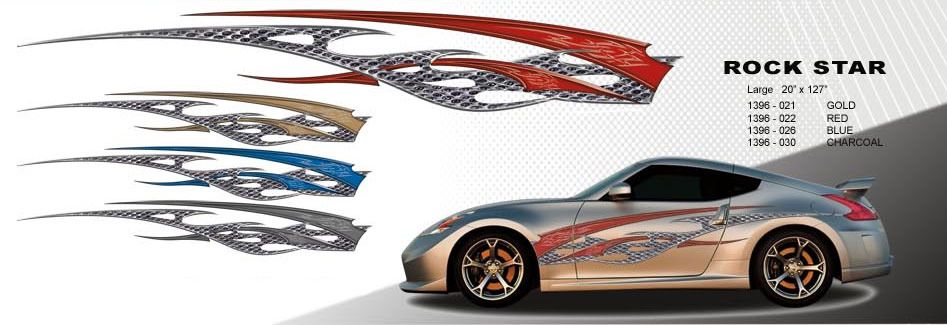 ROCK STAR : Automotive Vinyl Graphics and Decals Kit - Shown on TWO ...
